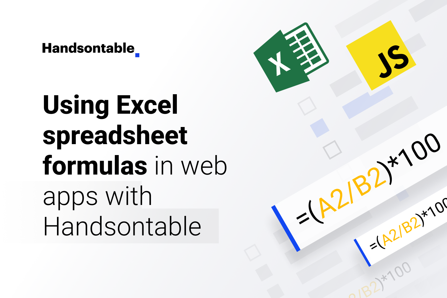 Using Excel Spreadsheet Formulas In Web Apps With Handsontable